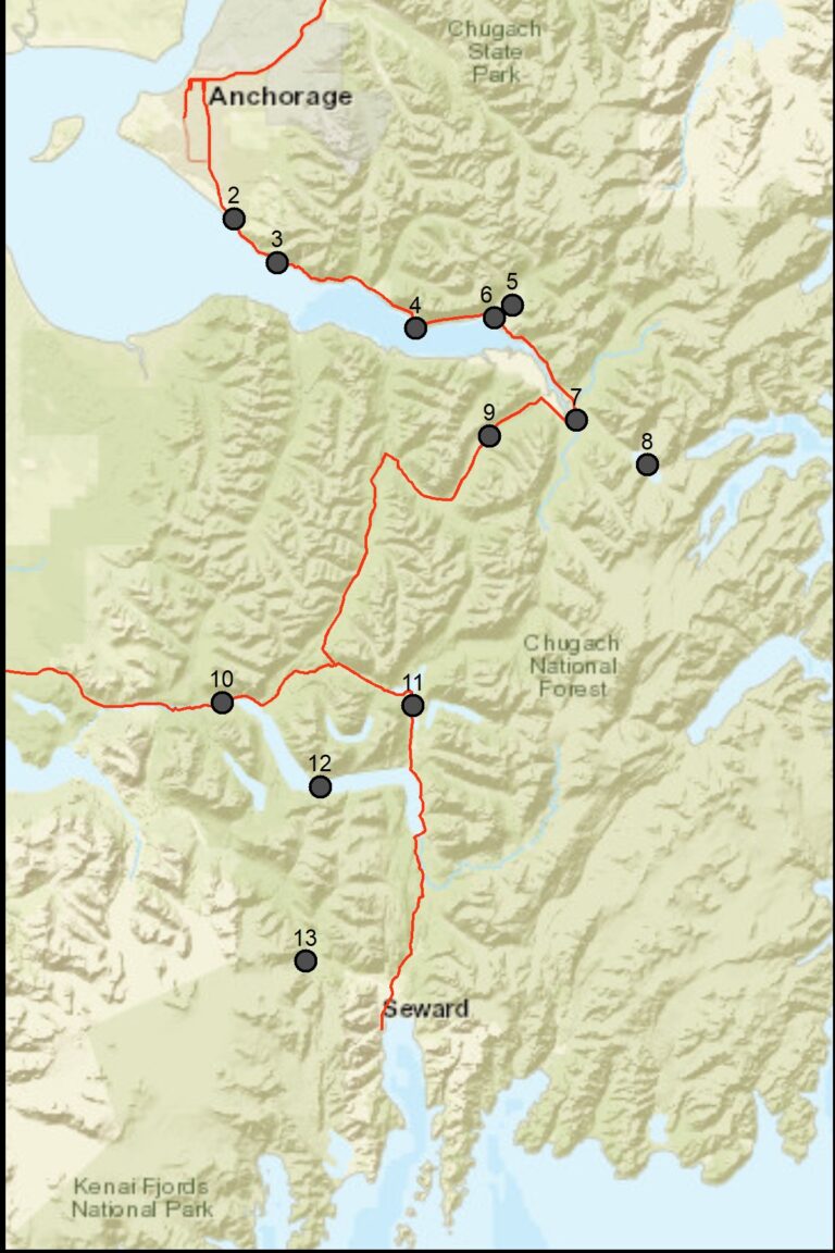 13 Must see stops between Anchorage and Seward Alaska – Top Left Adventures